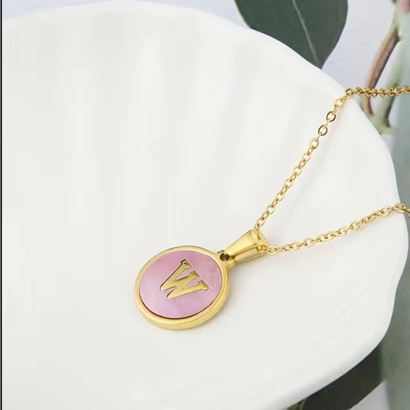 Jewelry | Pink Initials Necklaces | Poshmark